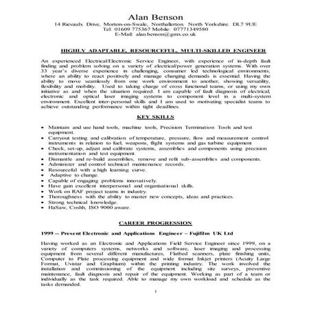 Curriculum Vitae - Ben Grant | PDF