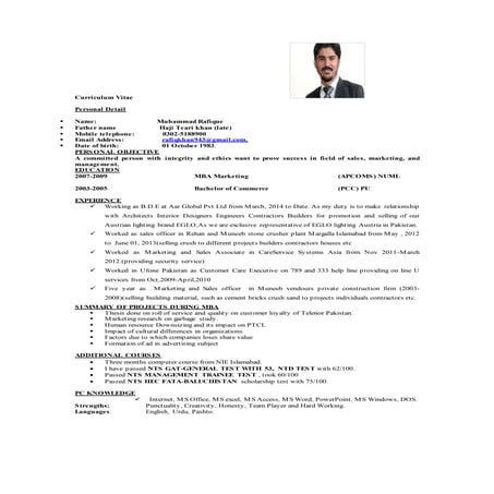 RAFIQ CV AAR GLOB | DOCX