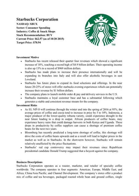 Case study starbucks | DOC