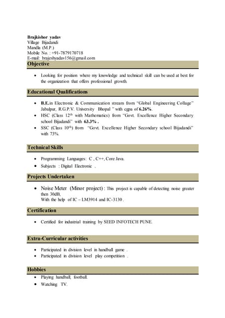 Bhumi cv | PDF