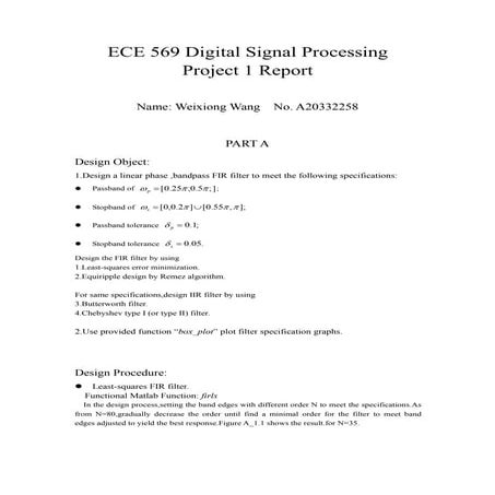 Ece 569 Digital Signal Processing Project Pdf Digital Audio Computer Software And Applications
