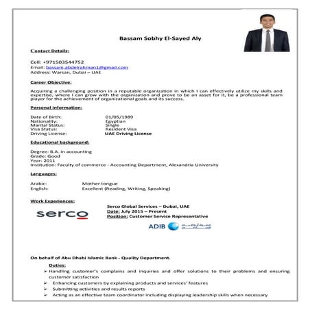 Bassam Sohbhy Cv | DOC