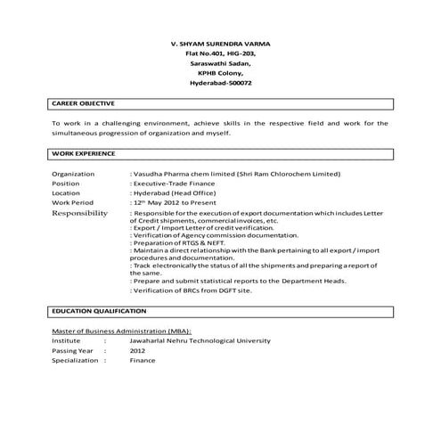 Shyam Resume | DOCX