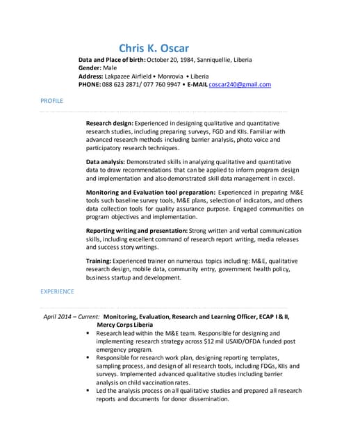 Christopher samuel CV 2016 | PDF