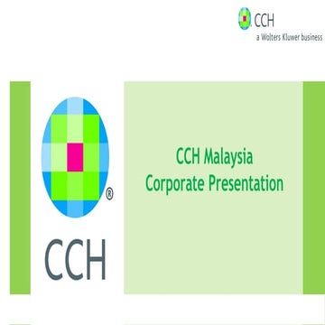 CCH Corporate Presentation 170413 (For Client Presentations) | PPT