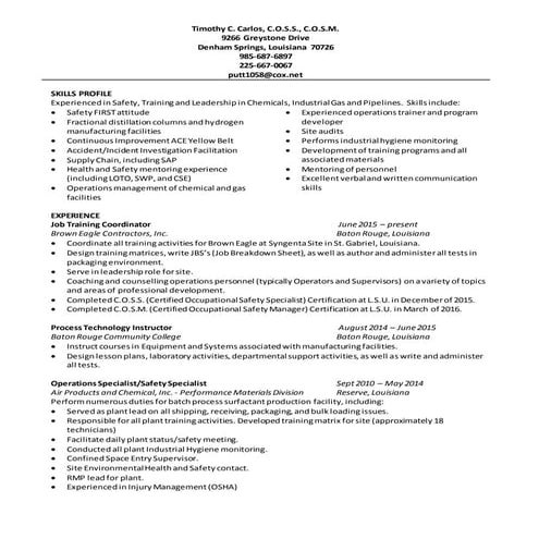 Larry Resume 01-19-16 updated | DOC