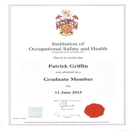 GradIOSH Cert | PDF