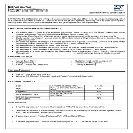 Deepak gautam SAP SD | PDF