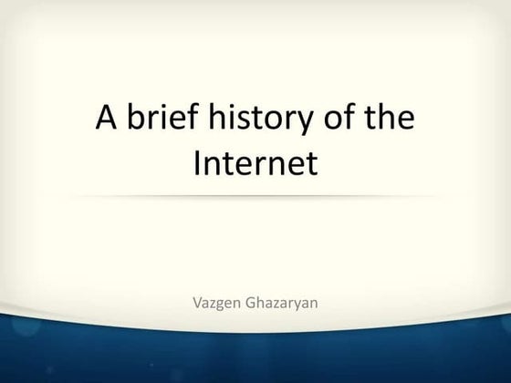 History of internet | PPT
