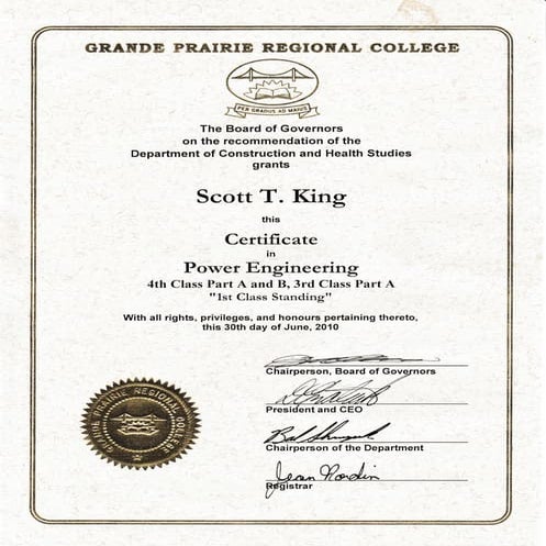 power engineer licence | PDF