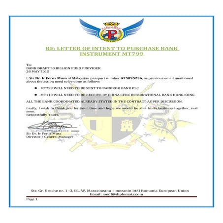BD50B EURO LETTER | PDF | Business Banking & Finance | Business