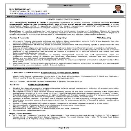 Resume biju[1] | PDF