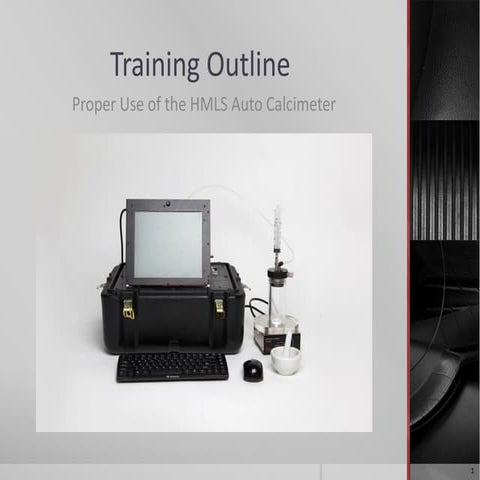Training Outline HMLS Auto Calcimeter | PDF