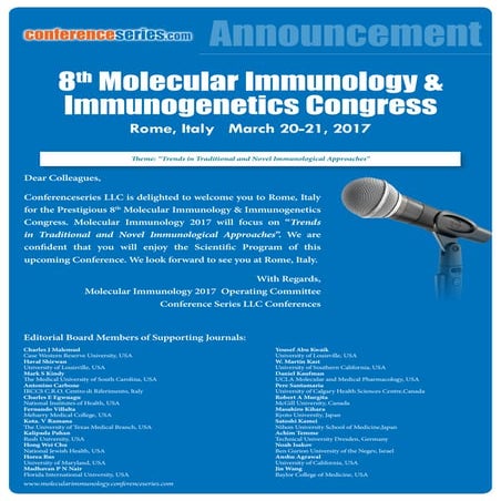 Molecular Immunology 2017_Announcement | PDF