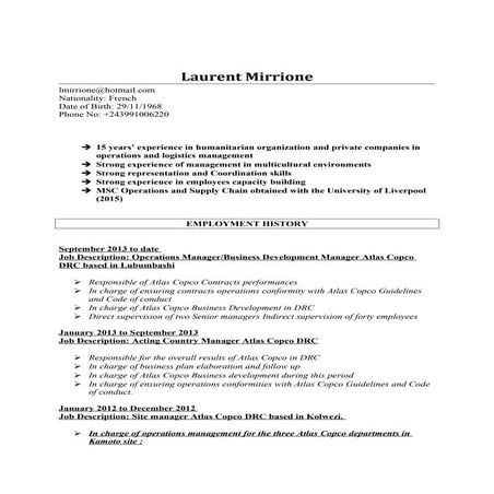 CV Laurent Mirrione | DOC