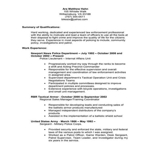 Short Resume | DOC