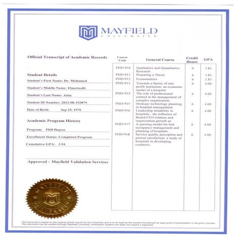 Official Transcript | PDF | Documentary | Genres