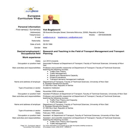 CV Slavisa Gajić | DOCX