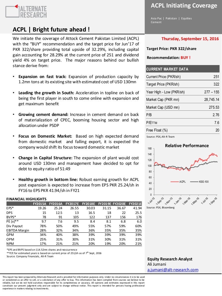 Alt R - ACPL - Initiating Coverage - 15th Sept 2016