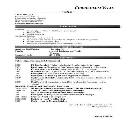 ABID CV | PDF