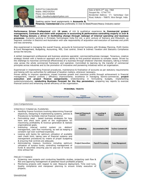 Resume Kallol Chatterjee | PDF