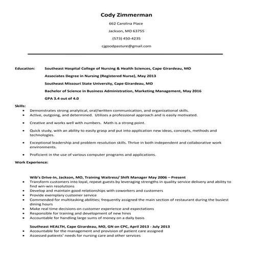 brenda resume | DOCX