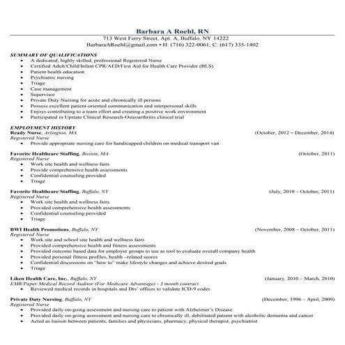 Barbara A Roehl Resume | DOC