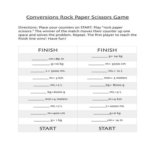 Conversions rock paper scissors | PDF