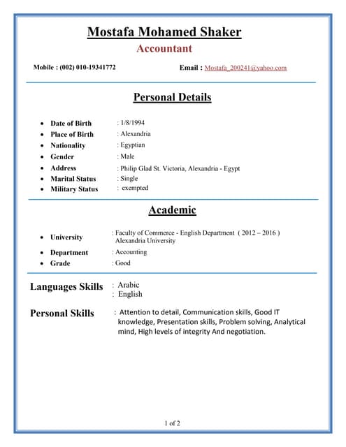 Altaf Hussain CV | DOC | Computing | Technology & Computing