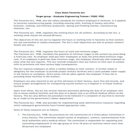 Factories Act,1948 (5) Working Hours of Adult | PPTX