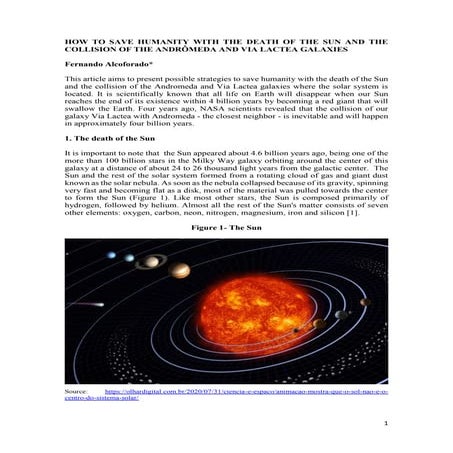 HOW TO SAVE HUMANITY WITH THE DEATH OF THE SUN AND THE COLLISION OF THE ...