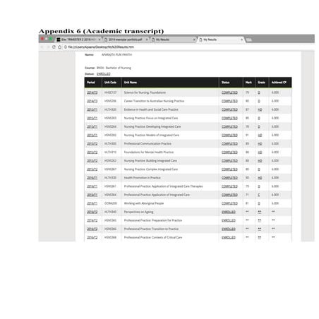 Appendix 6 (Academic transcript) | PDF