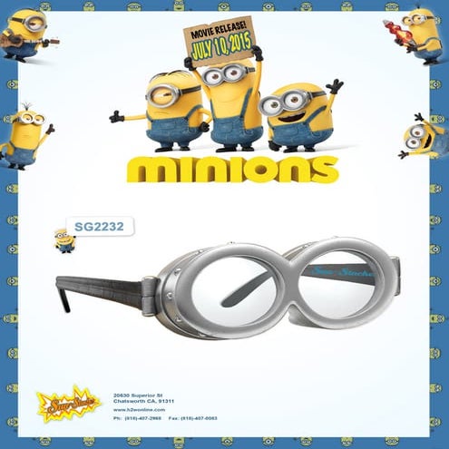 Minion Goggle Sunstaches (1) | PDF
