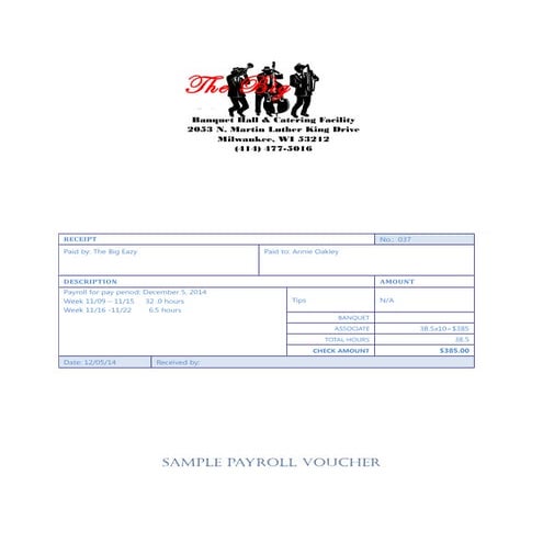 Sample Payroll Voucher | DOC