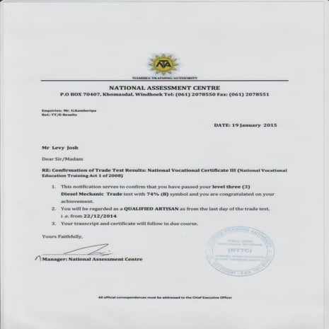 TRADE TEST RESULTS (1) | PDF