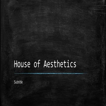 House of Aesthetics | PDF
