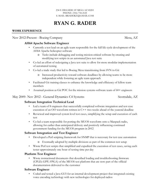 Resume - Robert Reid | DOCX | Computer Software and Applications ...
