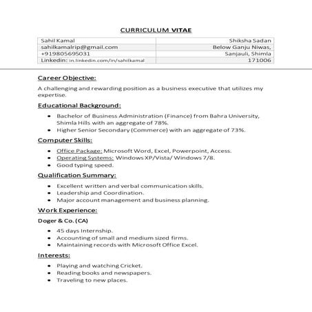Sahil-CV | DOCX