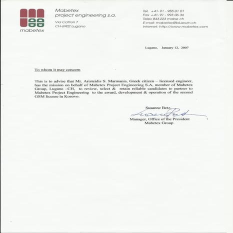 Mabetex BP2 | PDF