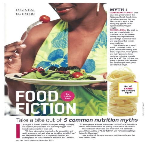 Food Fiction, Your Health | PDF