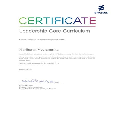 LCC Certificate_Hariharan Veeramuthu | PDF