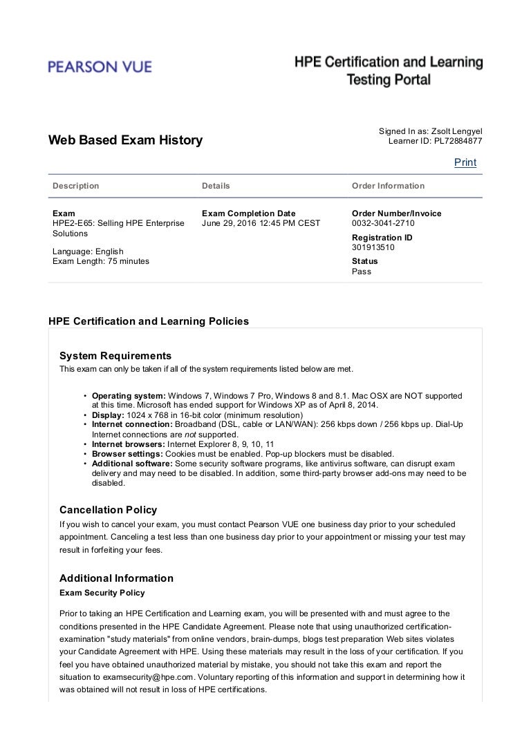 Pearson VUE Web Based Exam History pearson-vue-web-based-exam-history