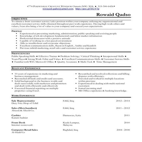 Rowaid . Qadso sales& Marketing | DOCX