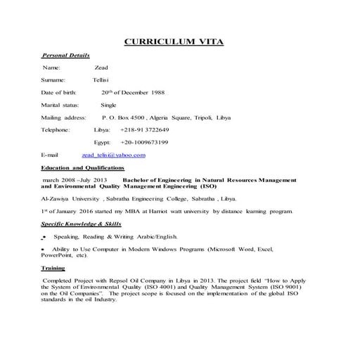 my updated cv | DOCX