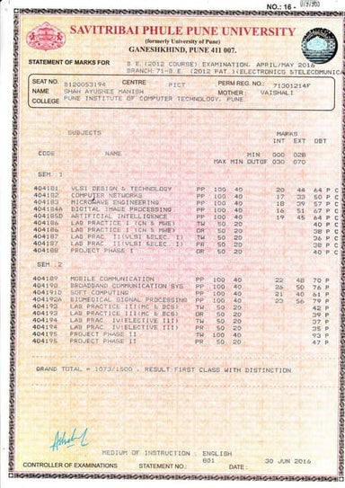 005- 10th Mark Sheet | PDF