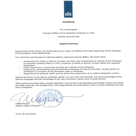 getuigschrift Sophie Geertzen ENGELS | PDF