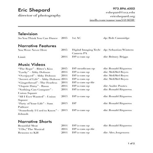 Eric Shepard presentations