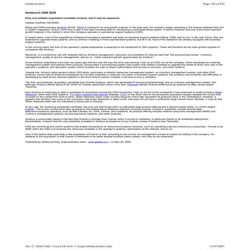 Amdocs OSS SOS | PDF