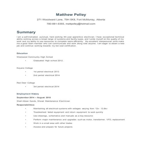 Filippo Malizia Resume (2015) | PDF