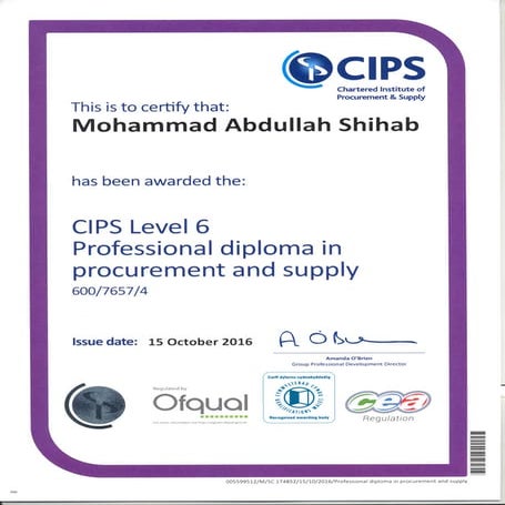CIPS Level 60001 | PDF